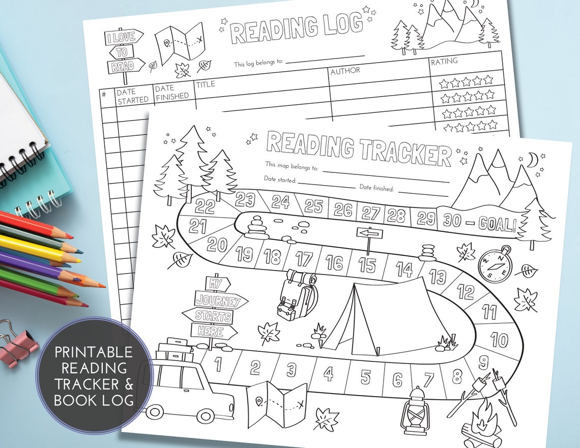 Reading Tracker and Reading Log for Kids | Spring Summer Reading ...