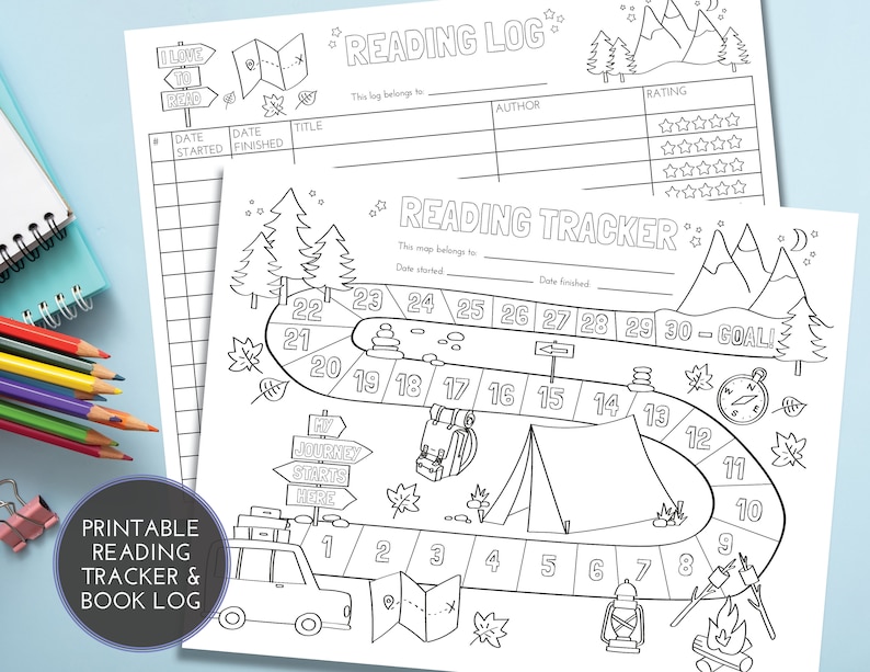 Reading Tracker and Reading Log for Kids | Spring Summer Reading ...