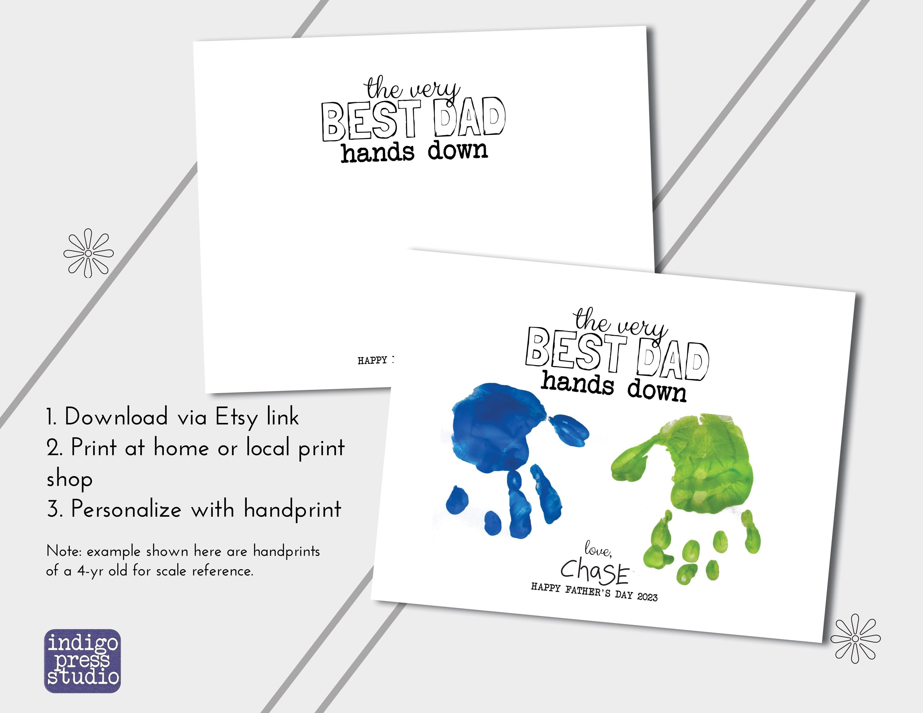Hands Down Best Dad | Instant Download Printable PDF | Father's Day ...