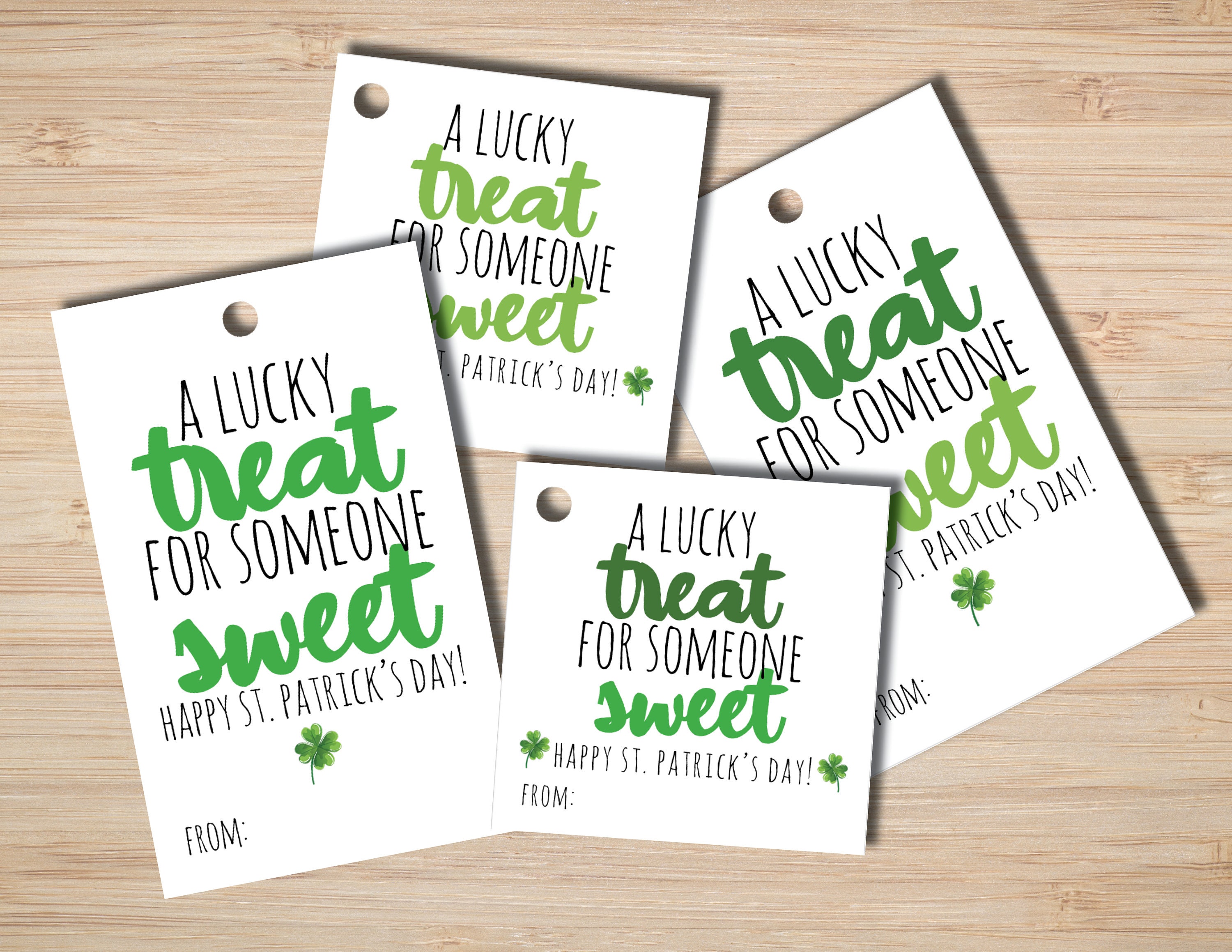 St Patrick's Day Gift Tags Printable | St Patrick's Day Treat Bag Tags ...