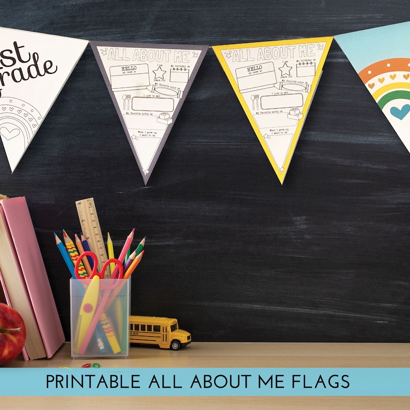 All About Me Pennant - Etsy