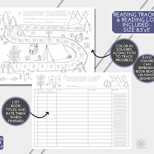 Reading Tracker and Reading Log for Kids | Spring Summer Reading ...