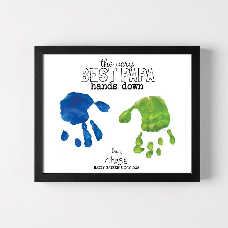 Father Day Handprint - Etsy
