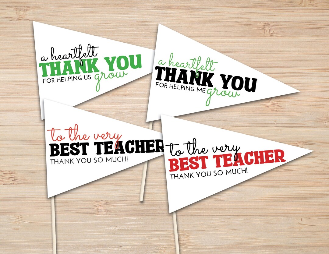 Teacher's Appreciation Pennant Flags | Teacher Thank You Sign | Best ...