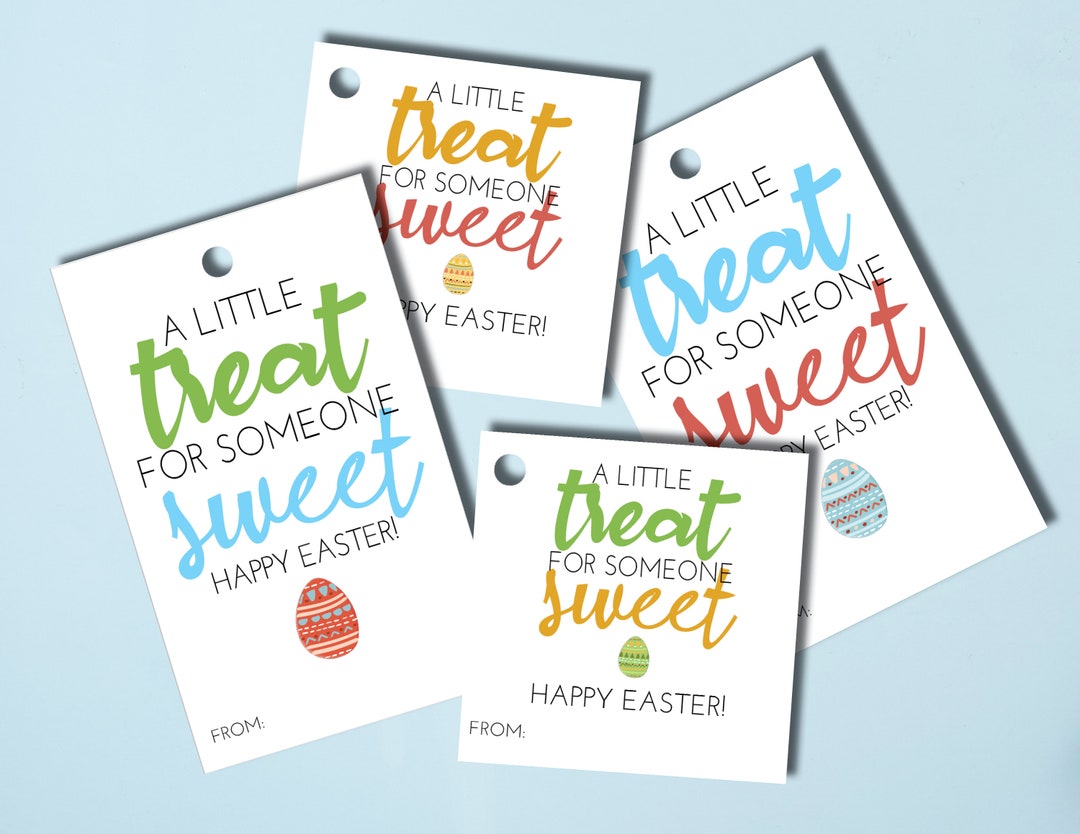 Easter Gift Tags Printable | Easter Treat Bag Tags | Editable Easter ...