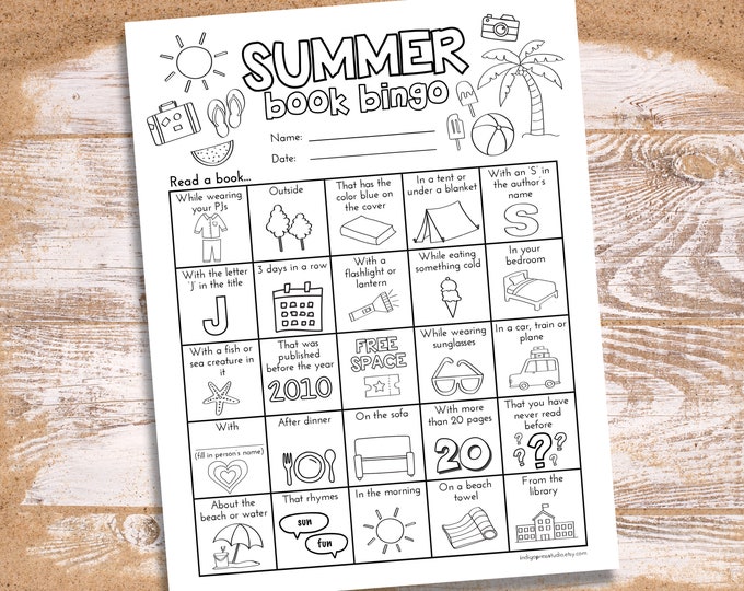 Summer Bingo, 40 Summer Bingo Cards, Summer Game, Kid's Printable Bingo ...