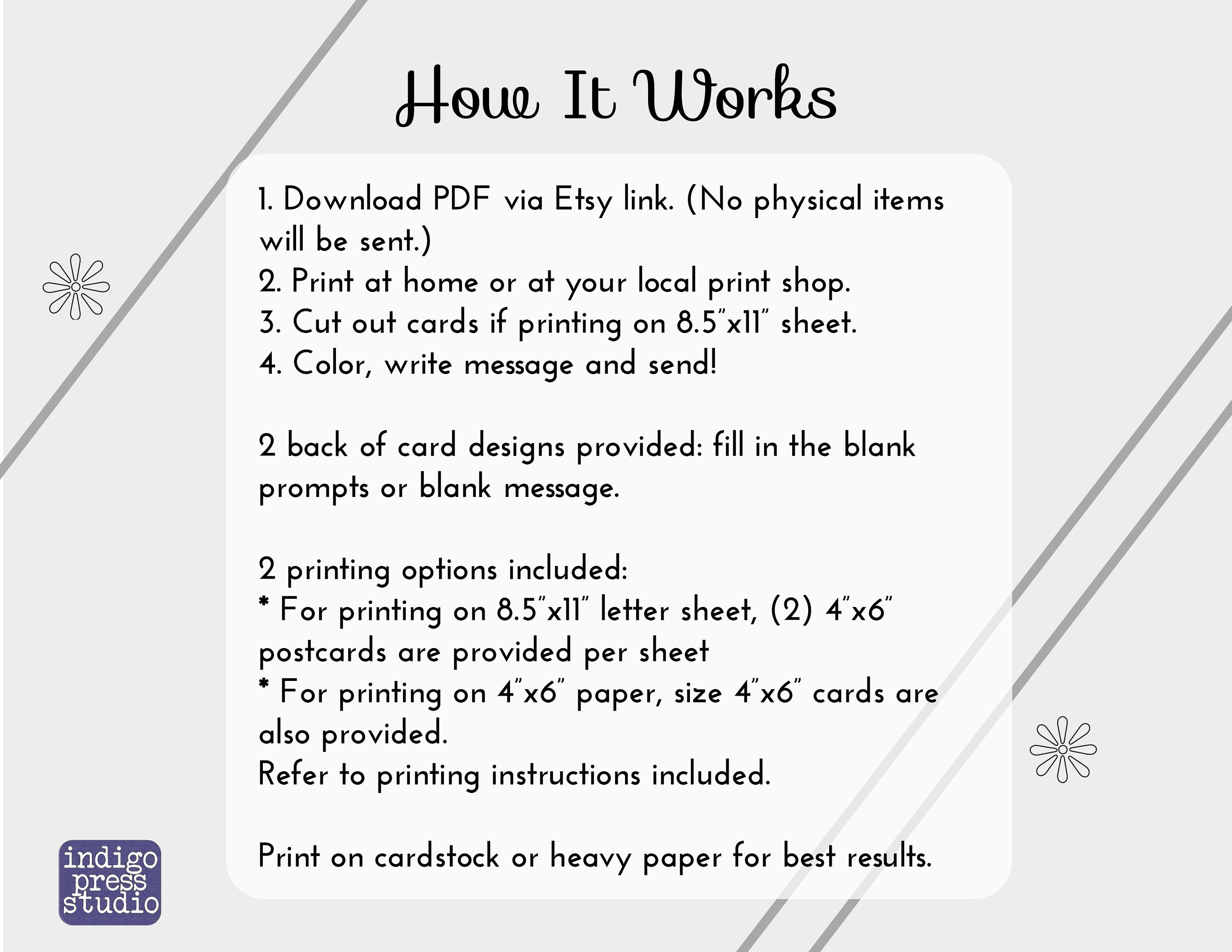 United States Map Printable Postcard | Kids Coloring Postcard | Fill-in ...