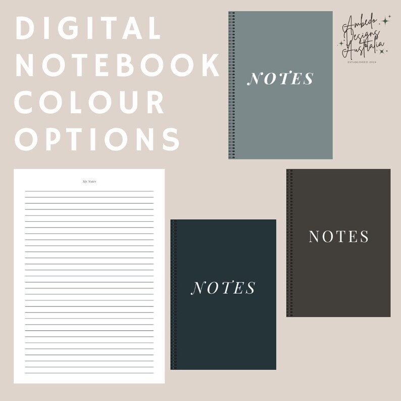 Digital Editable and Printable Notebook, Daily Planner/notebook, A4 ...