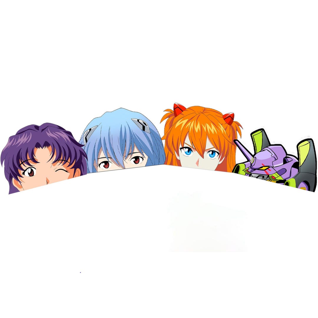 Evangelion Asuka, Misato, Rei and Eva01 Anime Manga Decal Stickers for ...