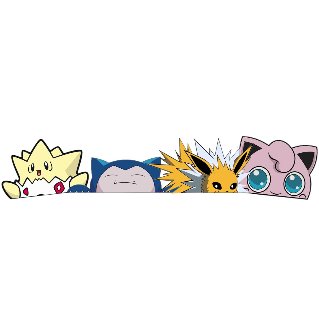 Pokemon Togepi, Snorlax, Jigglypuff, Jolteon Anime Manga Decal Stickers ...
