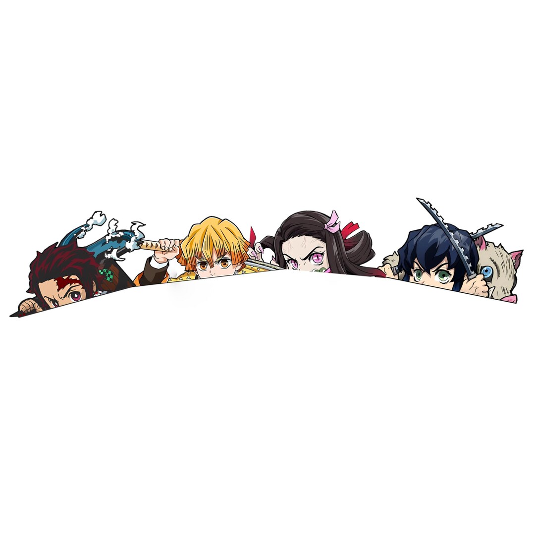 Demon Slayer Tanjiro, Zenitsu, Nezuko, Inosuke Anime Manga Decal ...
