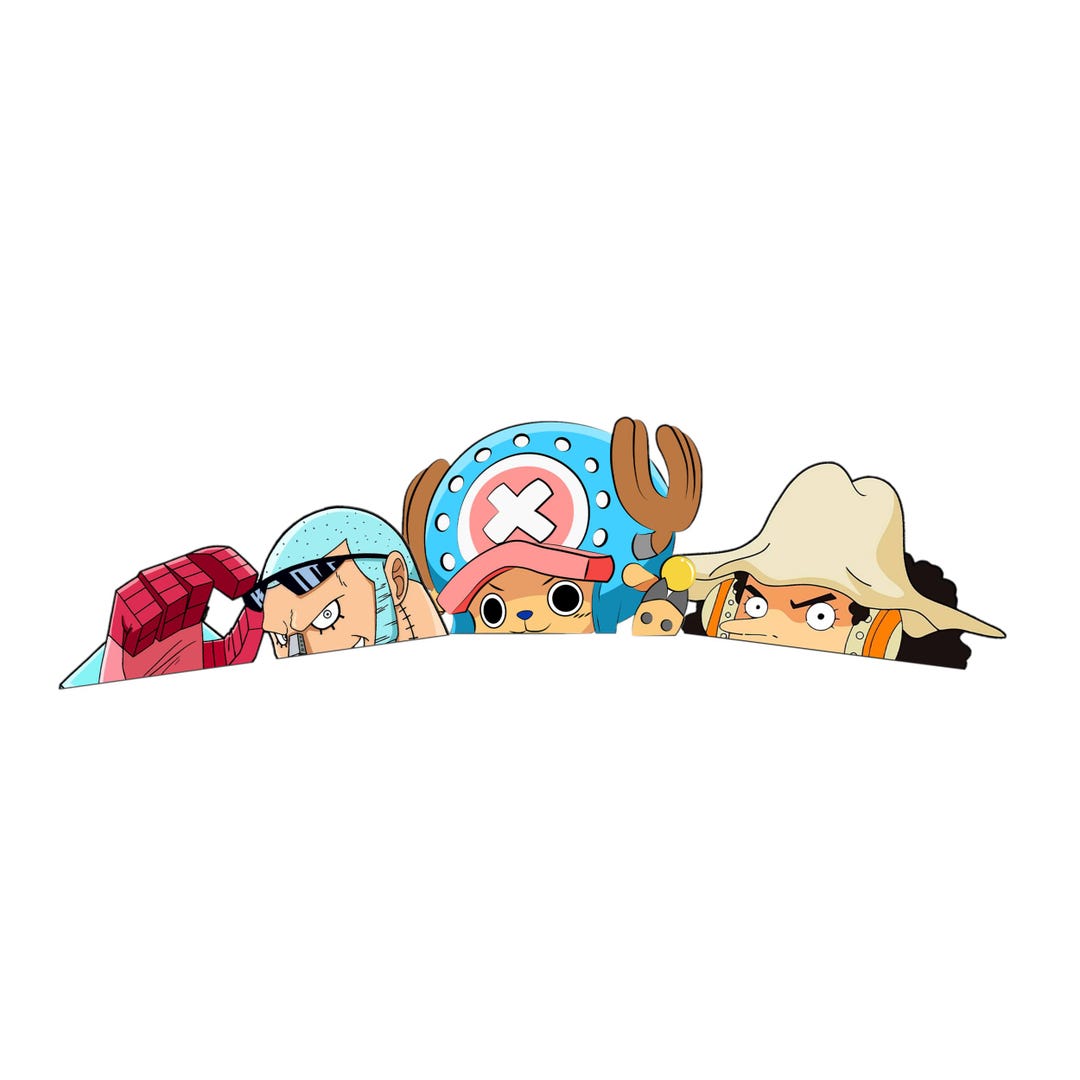 One Piece Chopper, Usoop & Franky Anime Manga Decal Peeker Stickers for ...