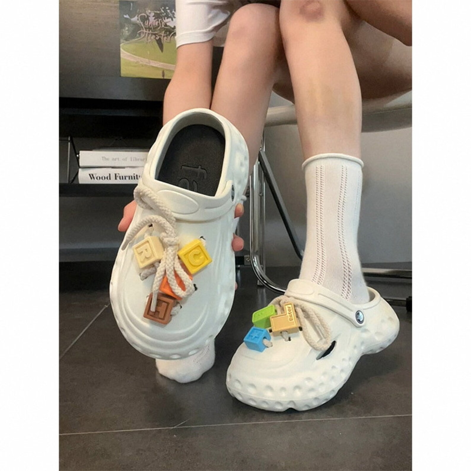 Rich Blocks Croc Charms for Girls Cute Croc Pin Shoe Charm for Women ...
