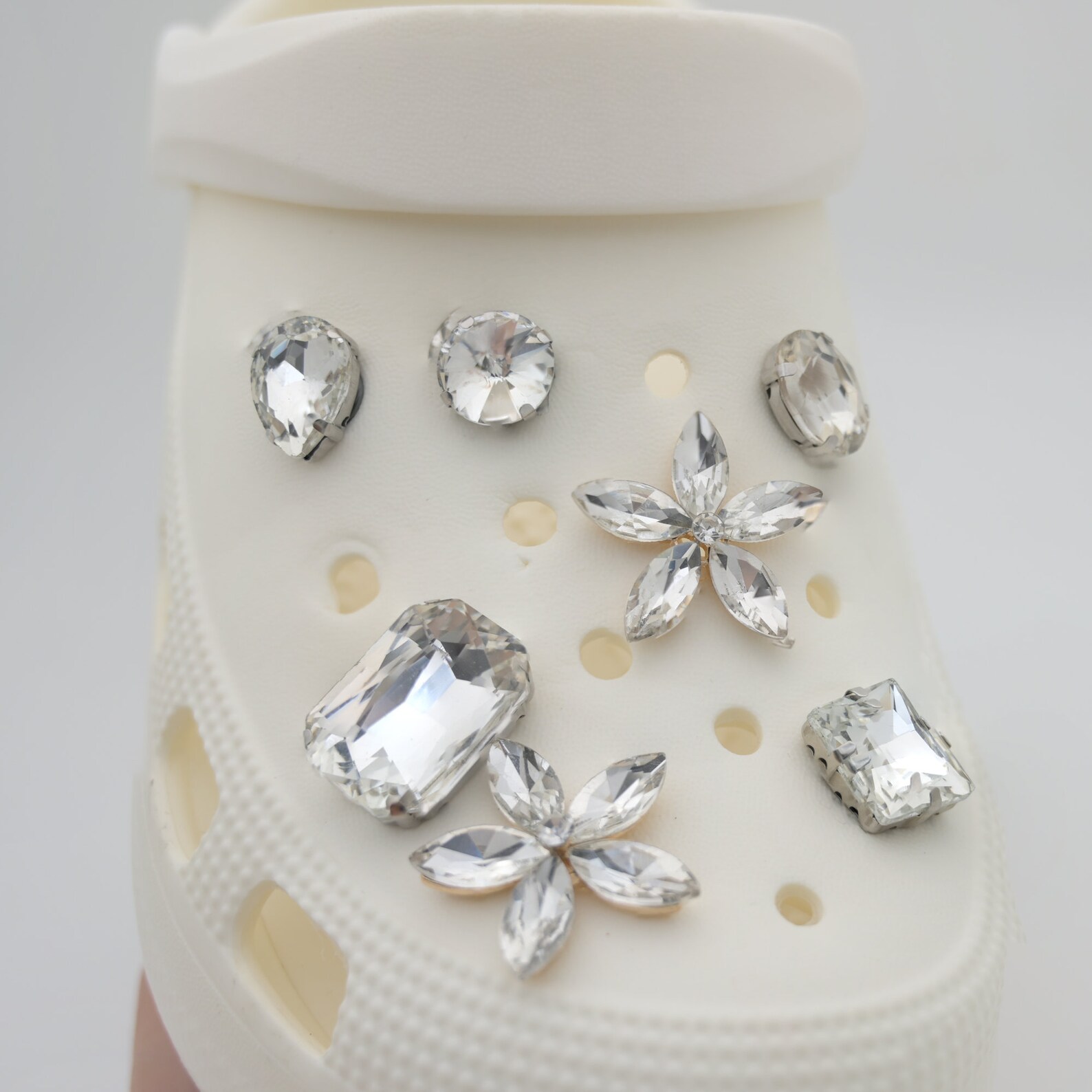 12pcs Cute Diamond Bling Croc Charm Set for Girls Kawaii Croc Pin ...