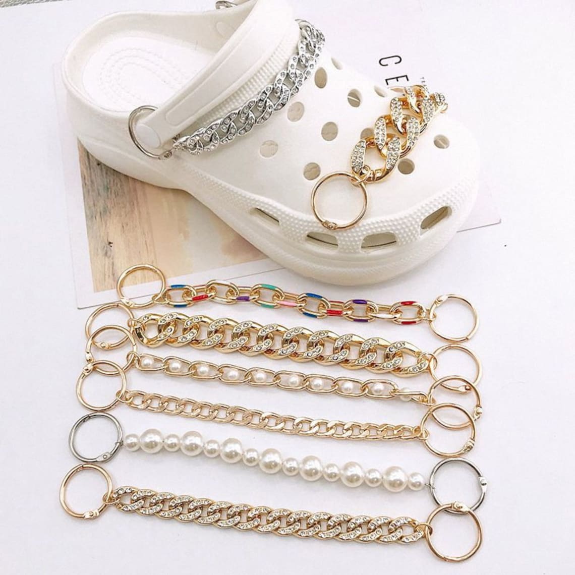 Bling Croc Chain Charms Croc Pin Shoe Charm for Women - Etsy