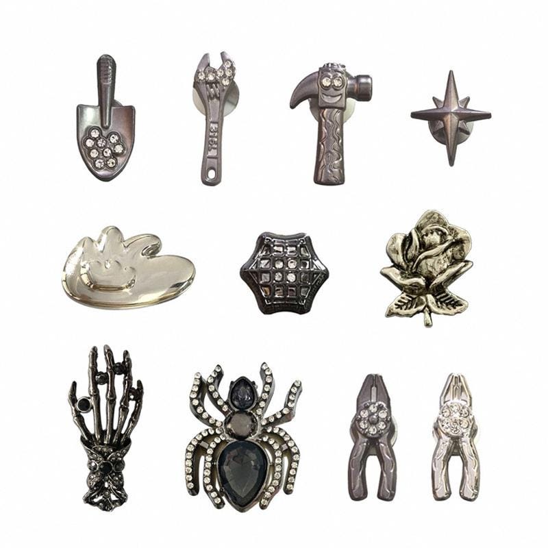 Cool Mental Croc Charms Set for Girls Boys Croc Pin Shoe Charm for Men ...