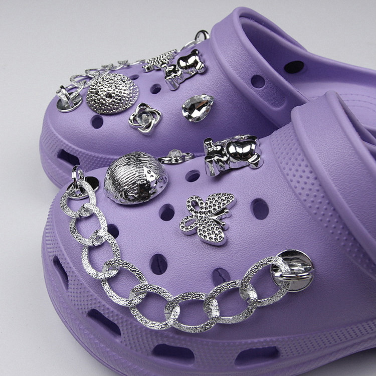 Silver Croc Charms Set Croc Pin Shoe Charm for Women Personalized Croc ...
