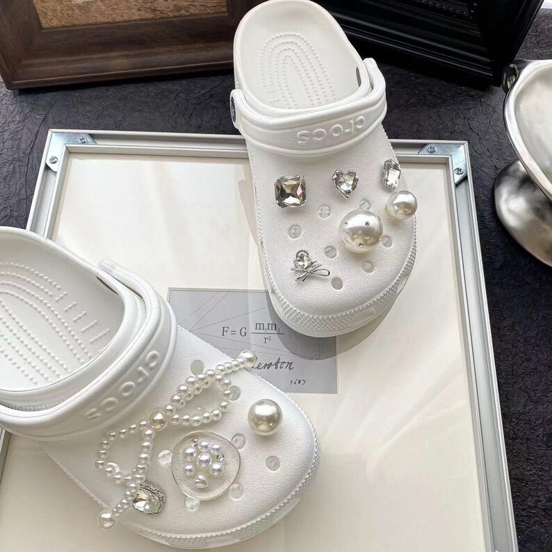 Pearl Croc Charms Set for Girls Croc Pin Shoe Charm for Women ...