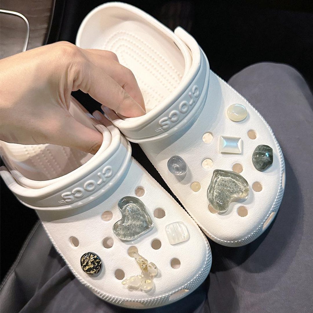 Big Heart Croc Charms Croc Pin Shoe Charm for Women Personalized Croc ...