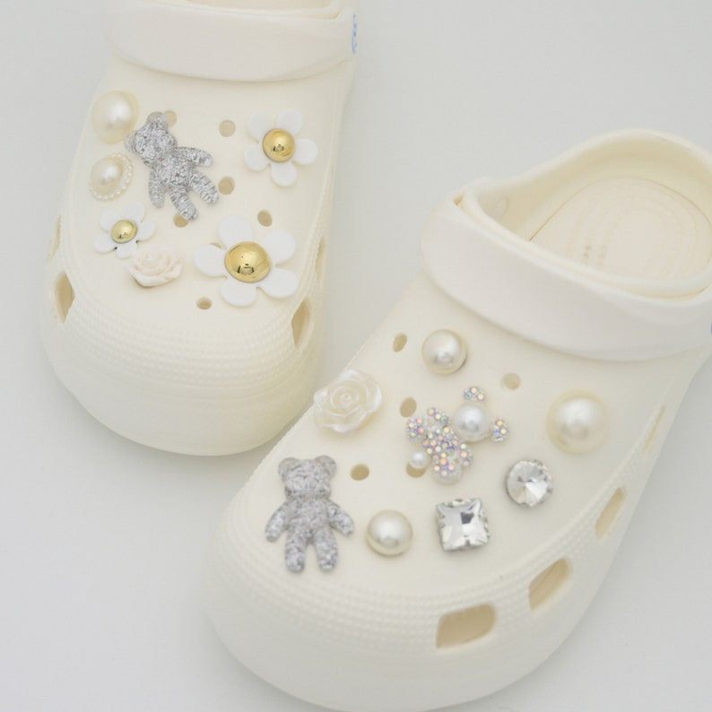 Cute Bear Designer Croc Charm Set for Girls Kawaii Croc Pin Luxury Shoe ...