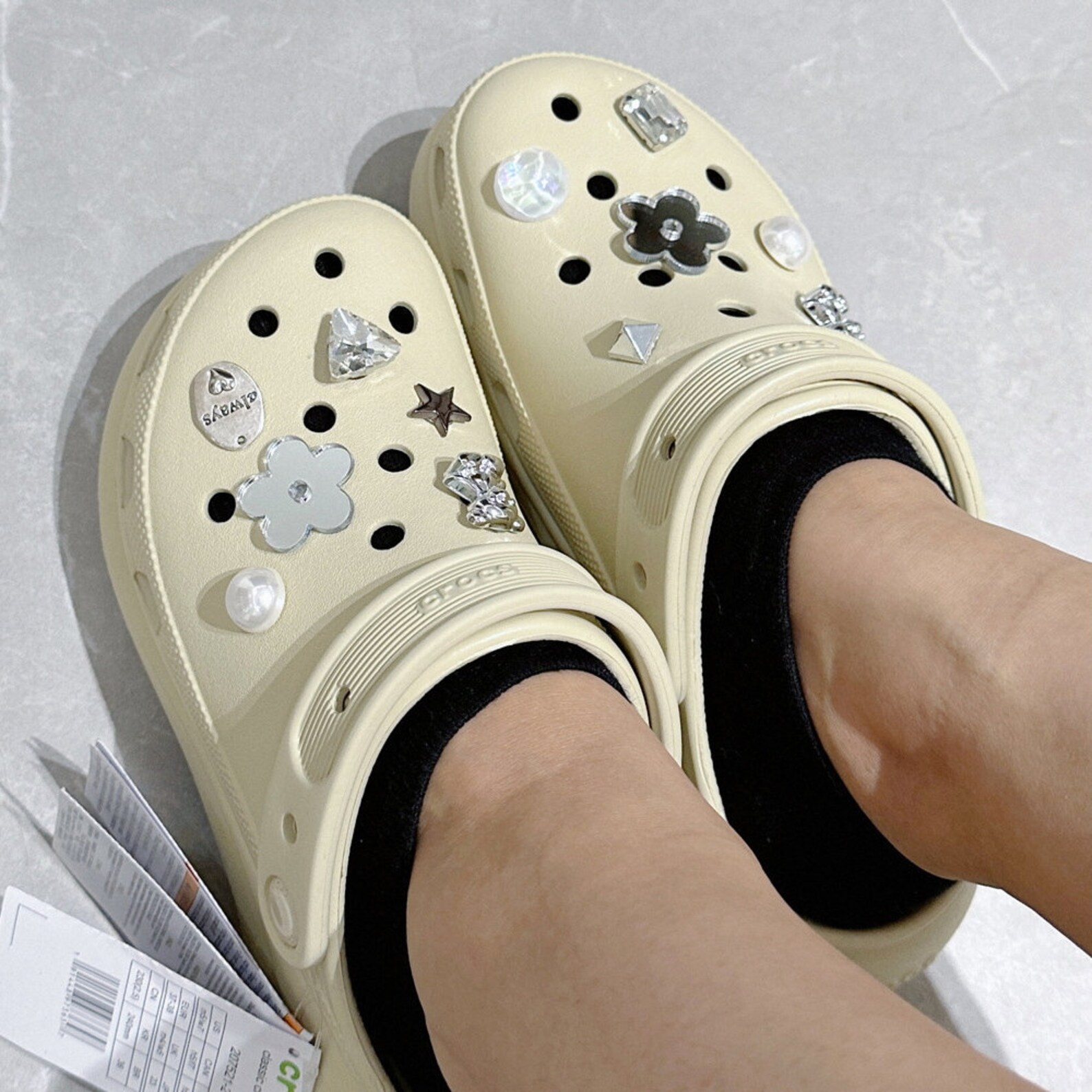 Silver Croc Charm Set for Girls Boys Cool Croc Pin Shoe Charm for Women ...