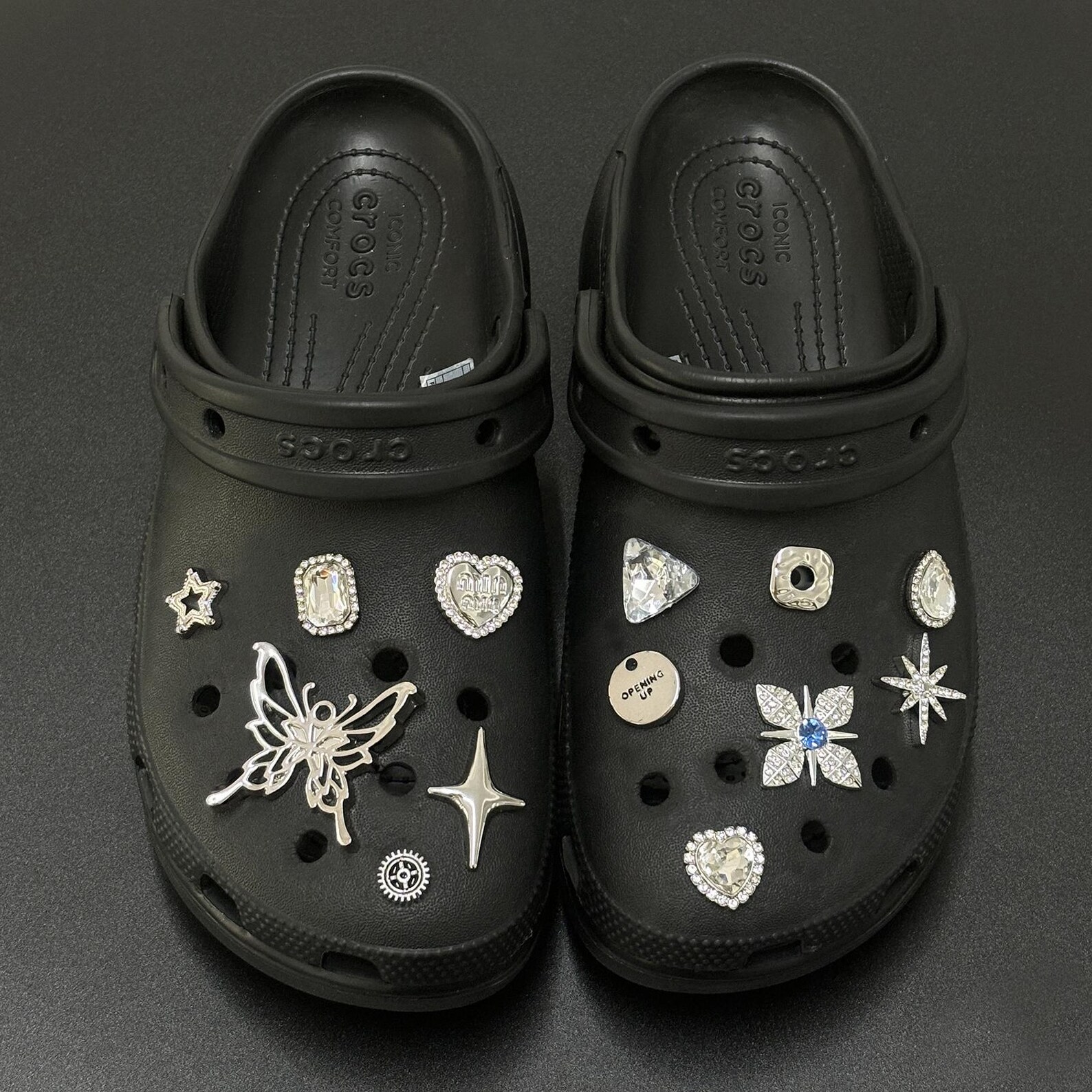 Butterfly Bling Croc Charm Set for Girls Kawaii Croc Pin Luxury Shoe ...