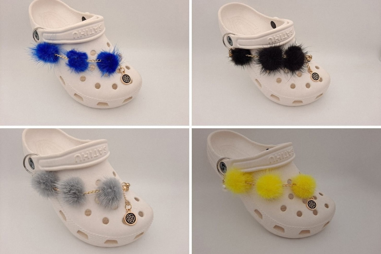 Cute Pom Croc Chain Charms for Girls Glitter Croc Pin Shoe - Etsy