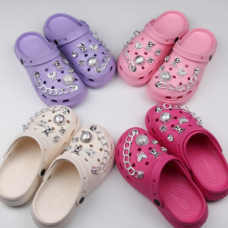 Silver Croc Charms Set Croc Pin Shoe Charm for Women Personalized Croc ...