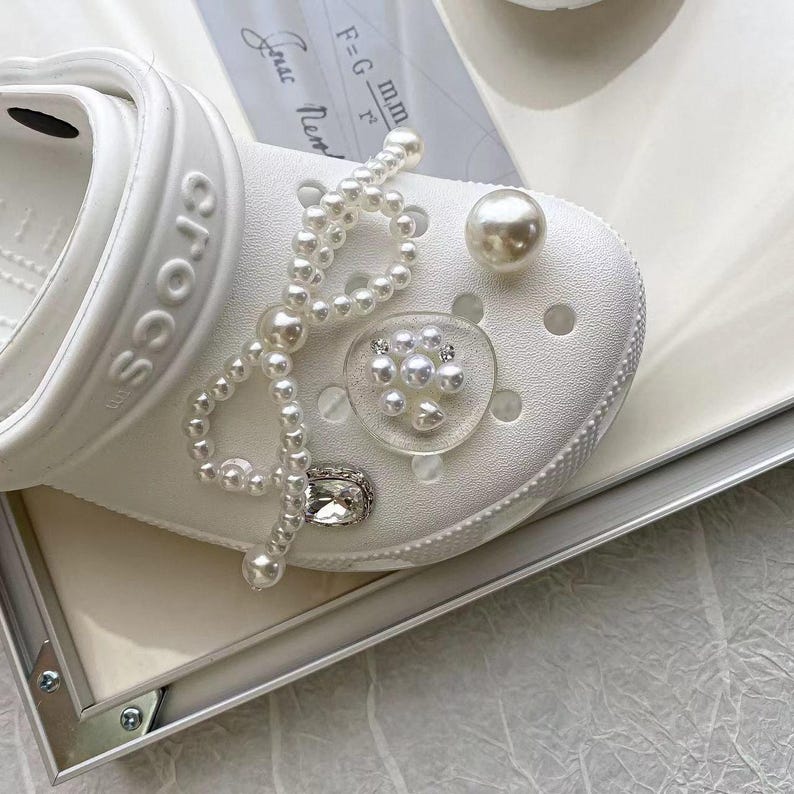 Pearl Croc Charms Set for Girls Croc Pin Shoe Charm for Women ...