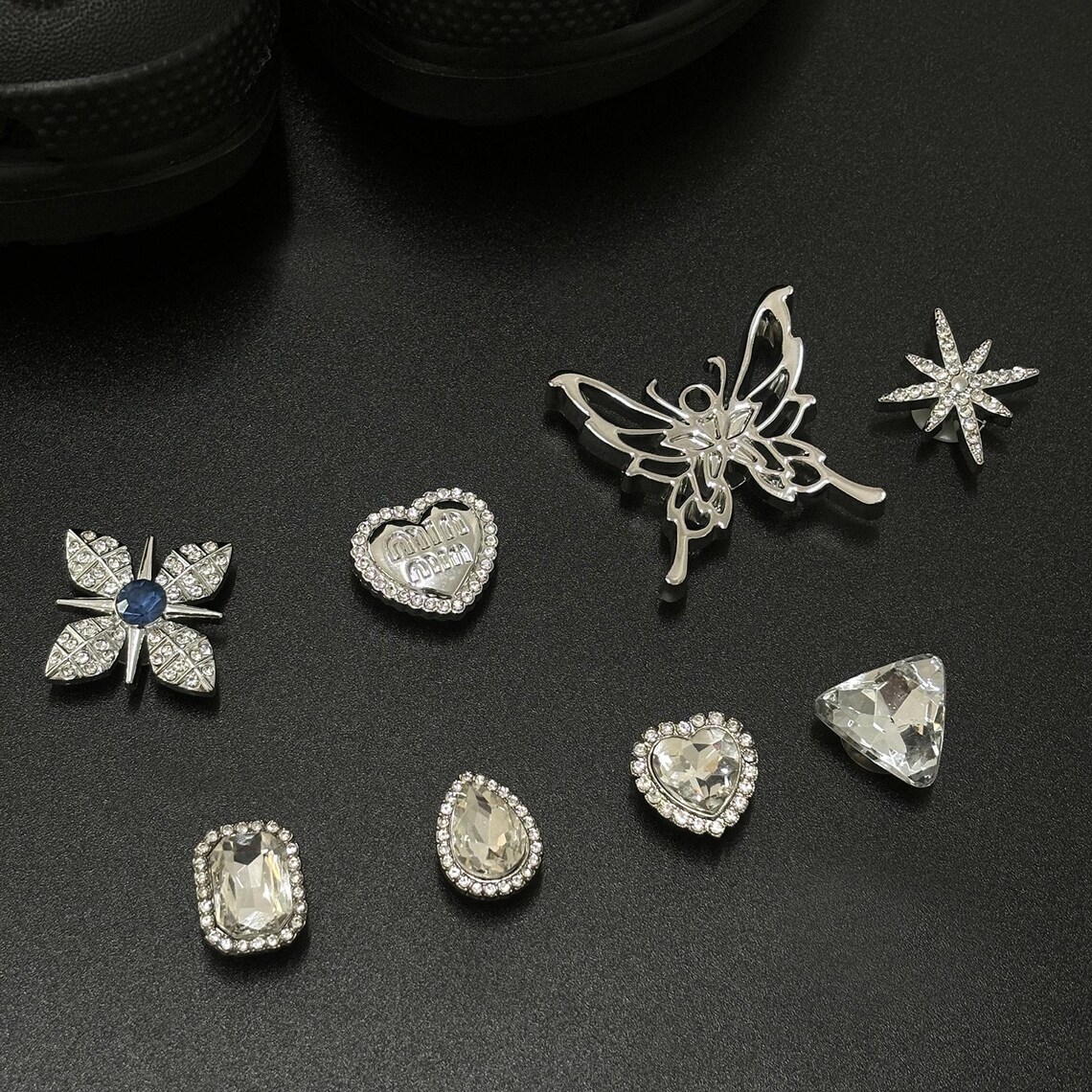 Butterfly Bling Croc Charm Set for Girls Kawaii Croc Pin Luxury Shoe ...