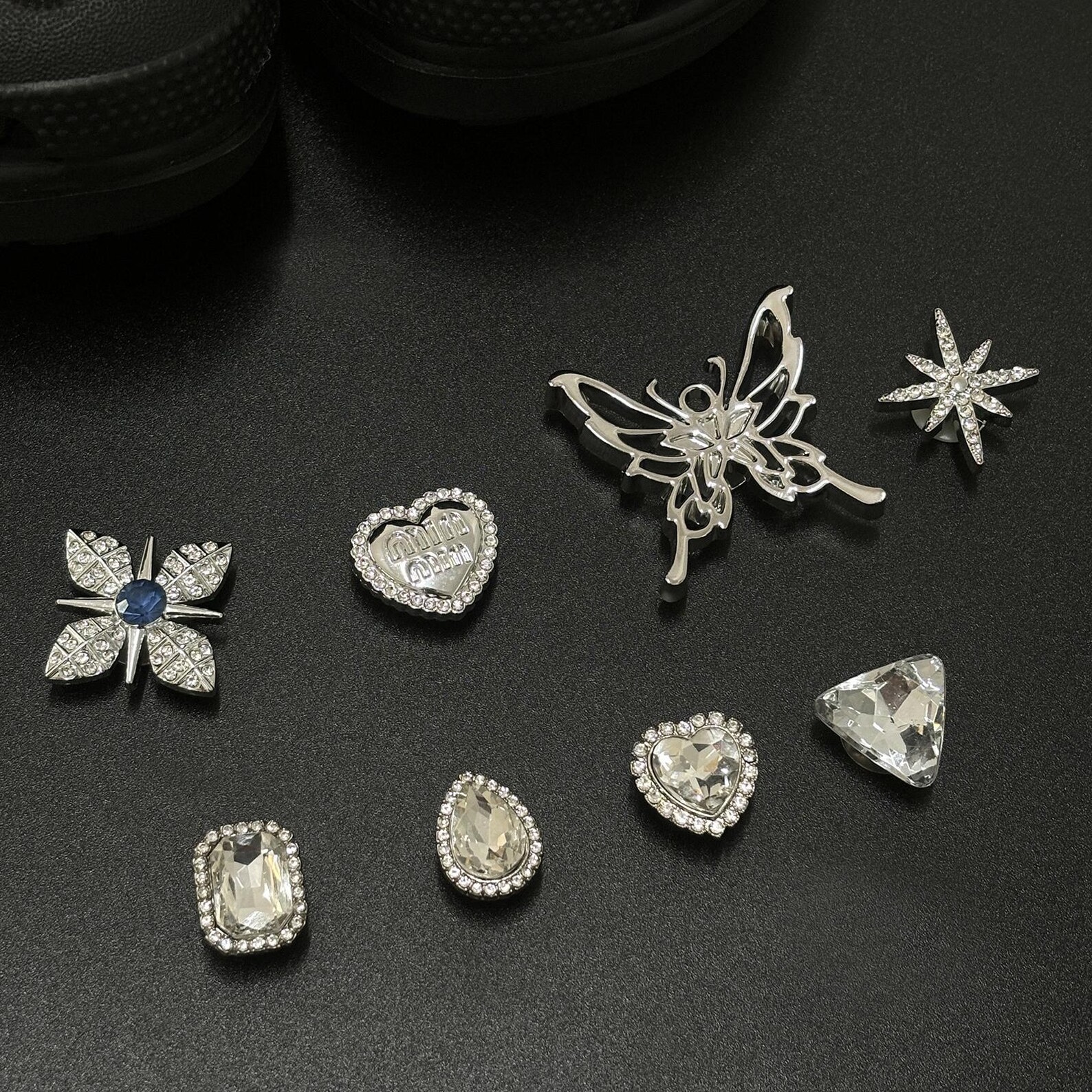 Butterfly Bling Croc Charm Set for Girls Kawaii Croc Pin Luxury Shoe ...