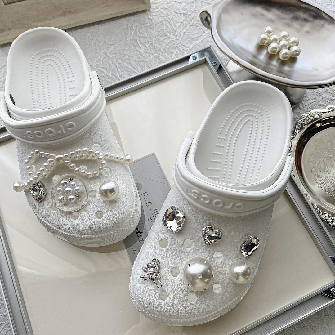 Pearl Croc Charms Set for Girls Croc Pin Shoe Charm for Women ...