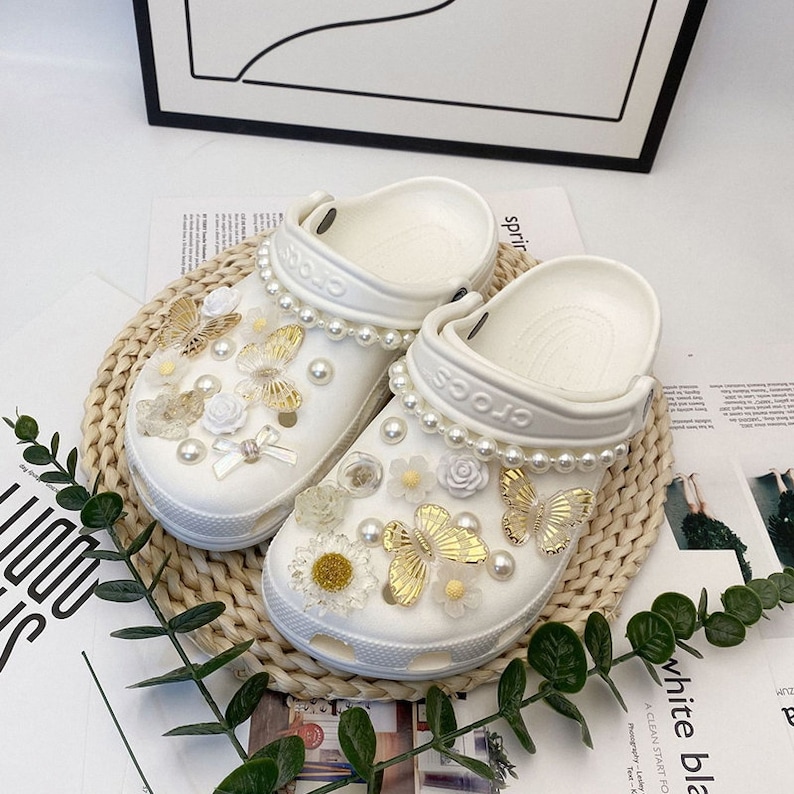 Gold Butterfly Croc Charms Set for Girls Boys Croc Pin Shoe Charm for ...