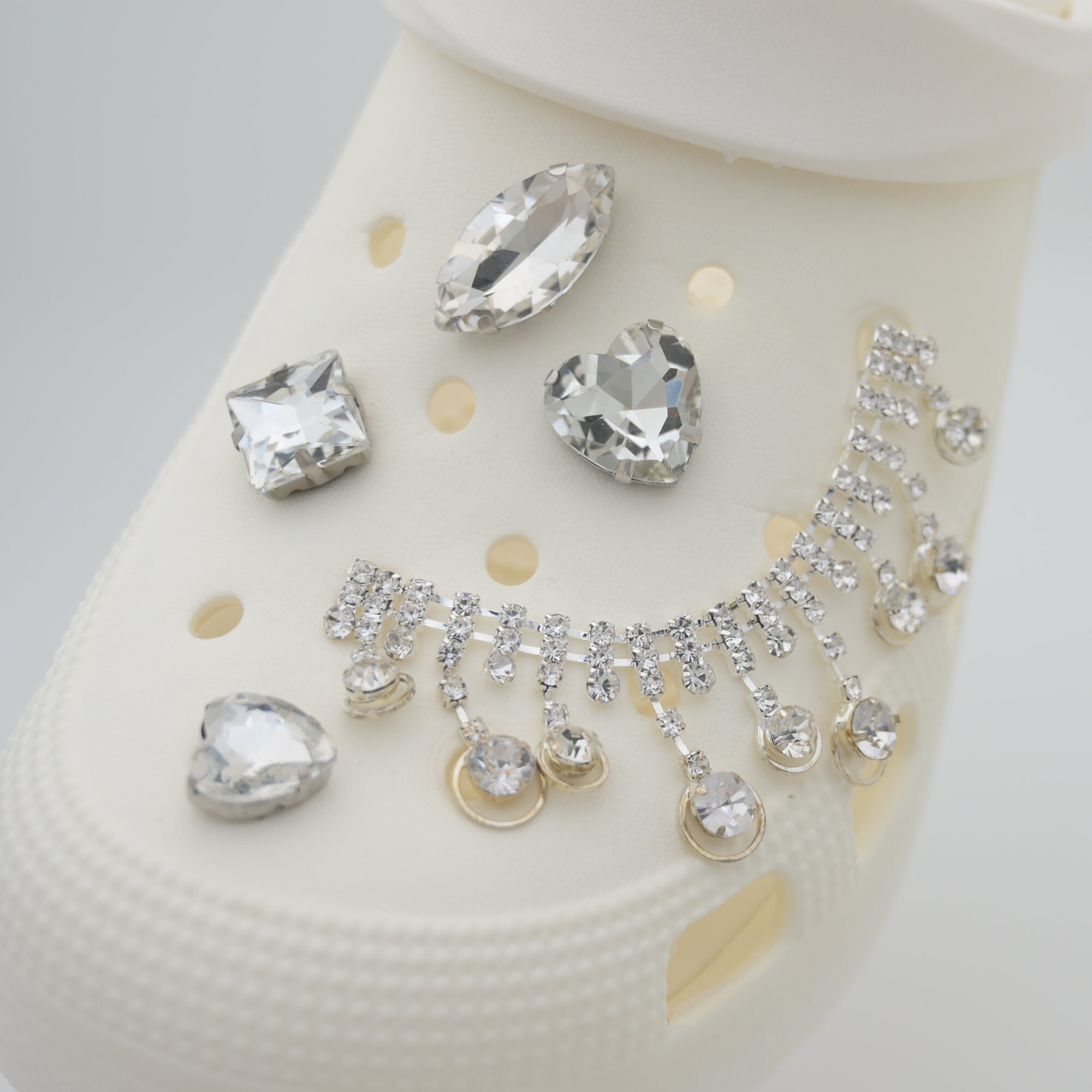 12pcs Cute Diamond Bling Croc Charm Set for Girls Kawaii Croc Pin ...