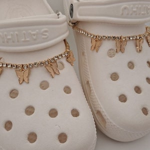 Bling Butterfly Croc Charms for Girls Cute Croc Chain Shoe Charm for ...