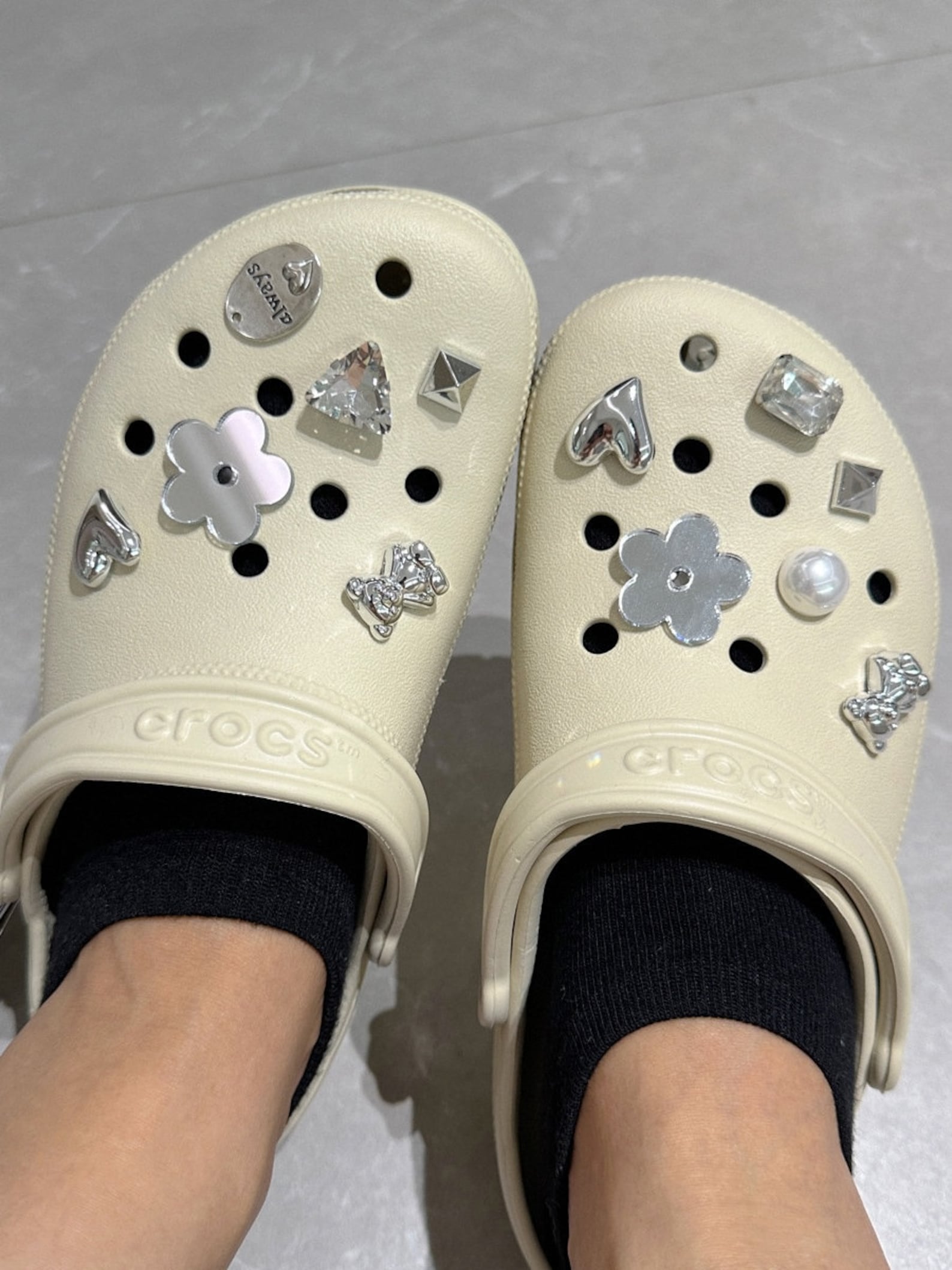 Silver Croc Charm Set for Girls Boys Cool Croc Pin Shoe Charm for Women ...