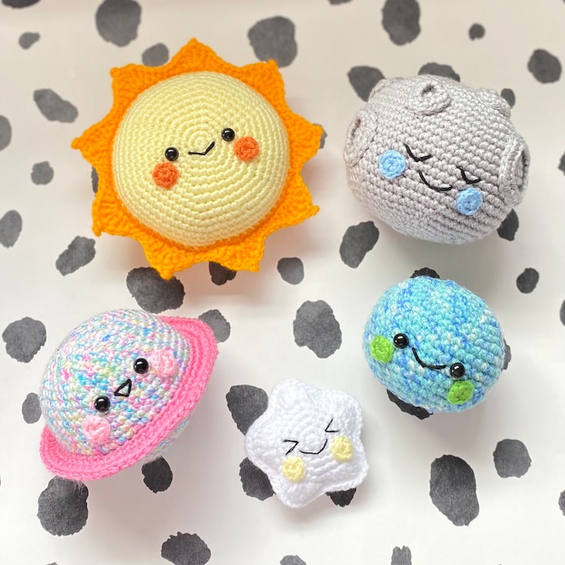Solar System - Amigurumi Crochet Pattern PDF Download Space Planets - Etsy