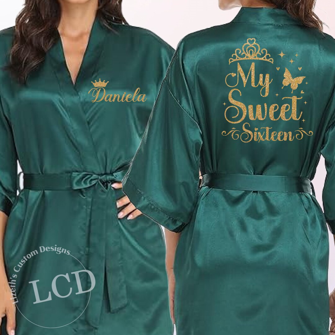 My Sweet Sixteen Personalized Robe, Custom Birthday Robe, Mis Quince ...