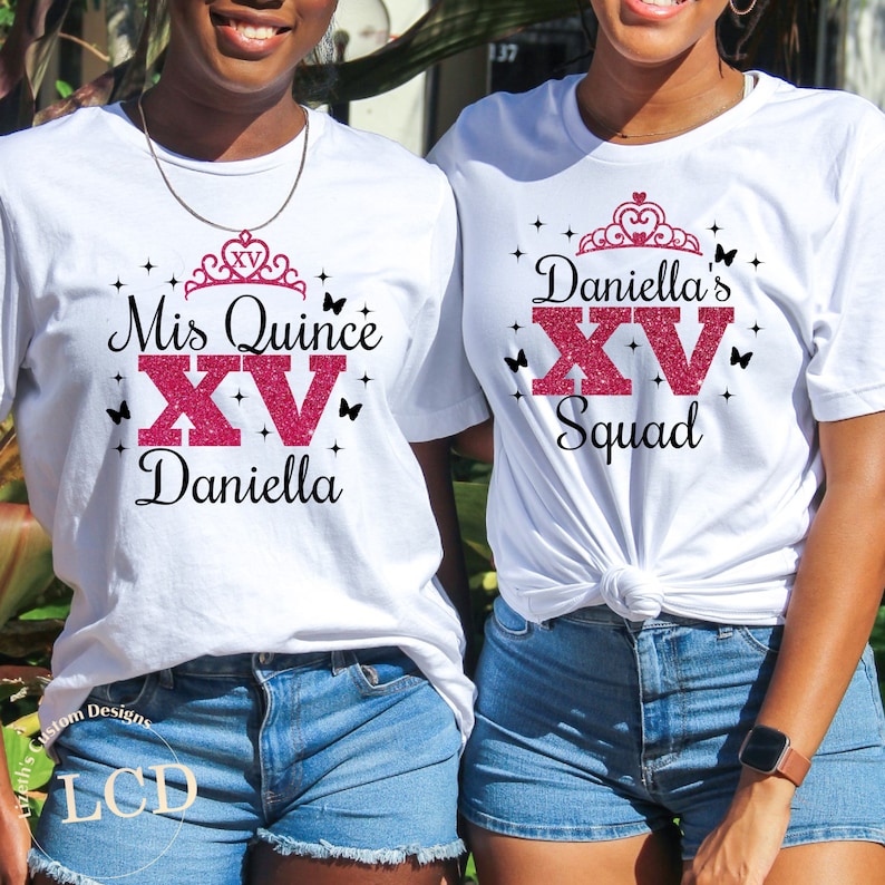 Quinceañera Squad T-shirts, Mis Quince Squad Tee, Quinceañera Court ...