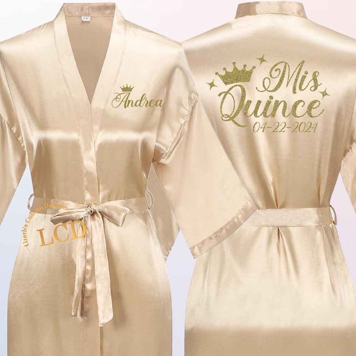 Quinceañera Personalized Robe, Mis Quince Robe, Personalized ...