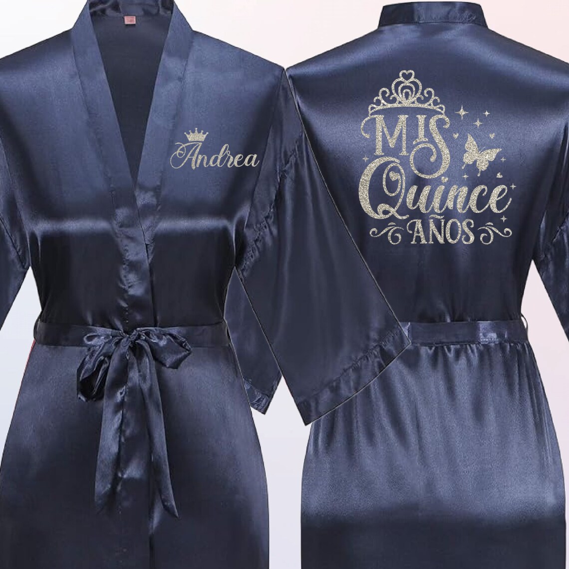 Quinceañera Personalized Robe, Mis Quince Robe, Personalized Quinceañera Robe, Damas Robe, Bata ...