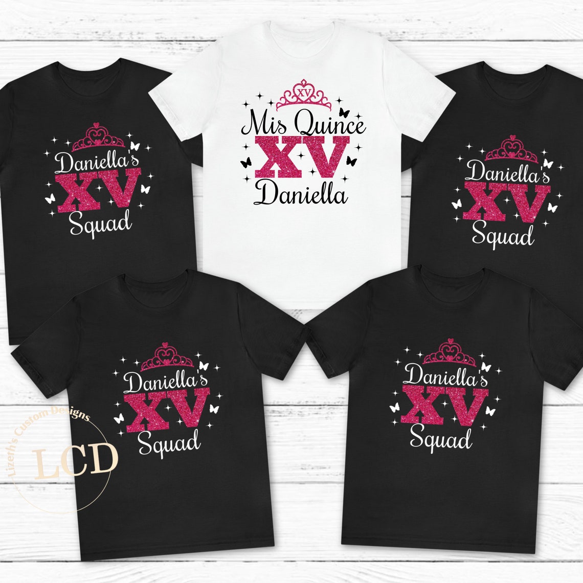 Quinceañera Squad T-shirts, Mis Quince Squad Tee, Quinceañera Court ...
