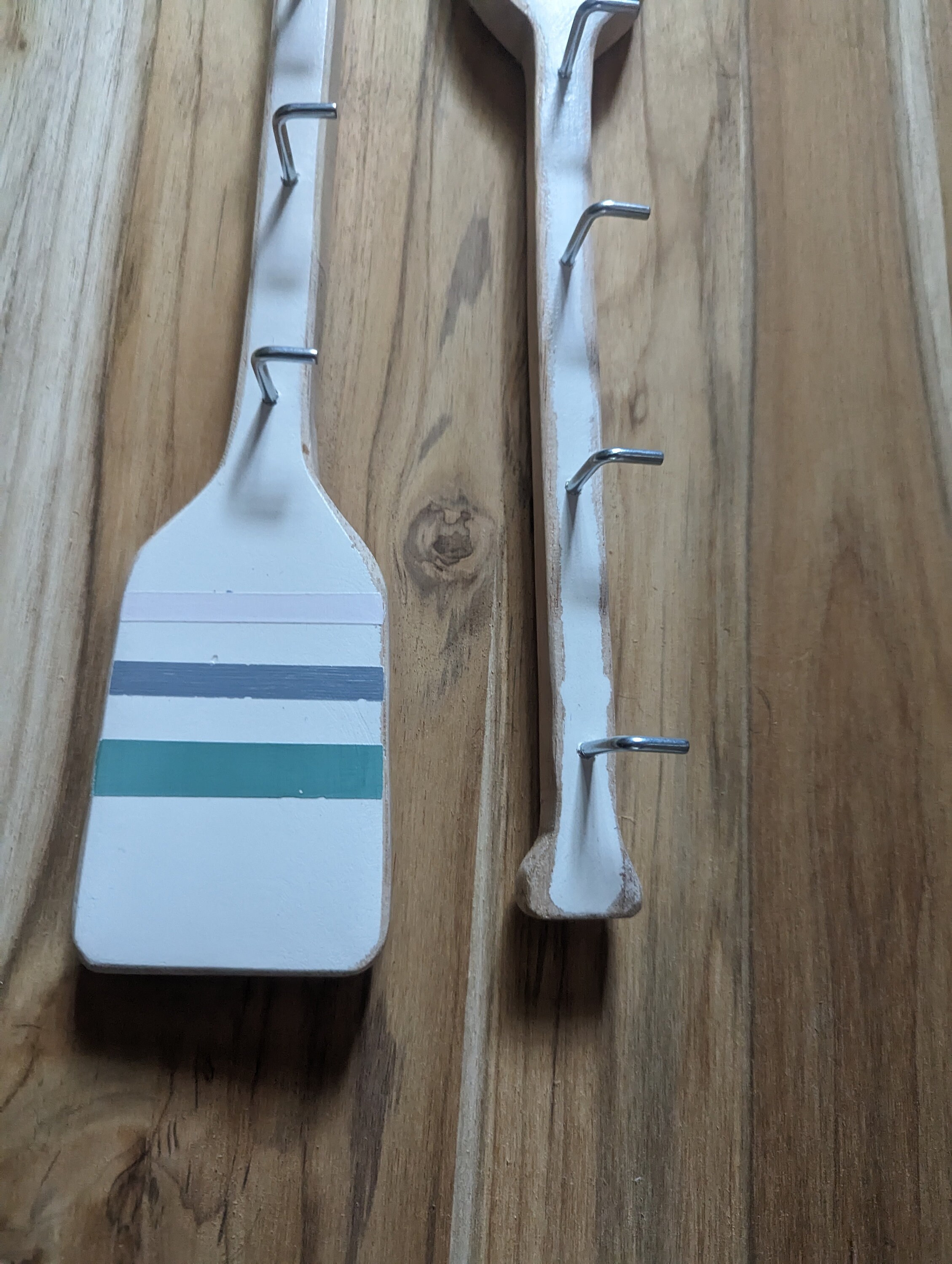 Reclaimed Wood Oar Key Holder Hooks, Entry, Organizer, Gift, Coastal ...