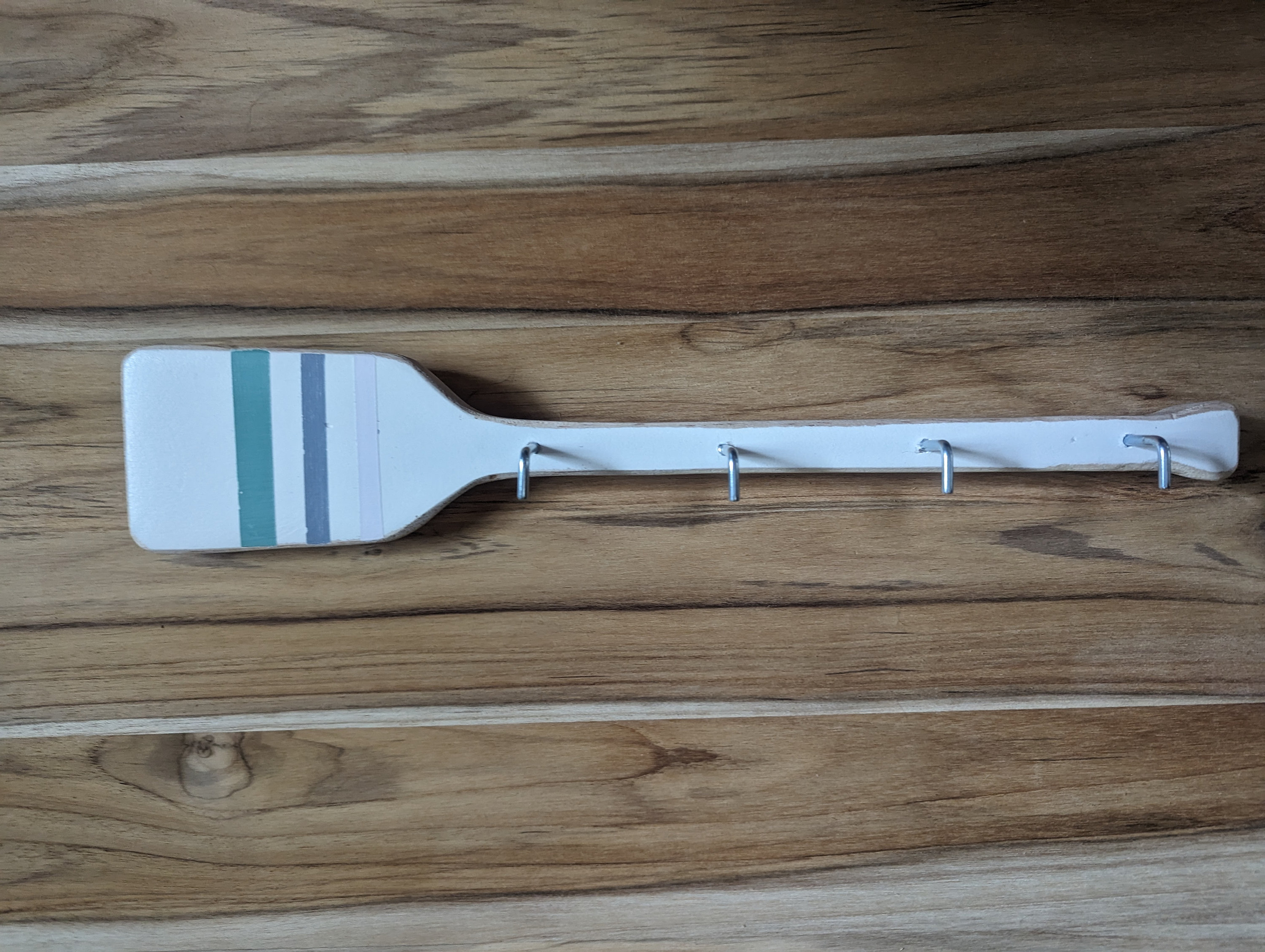 Reclaimed Wood Oar Key Holder Hooks, Entry, Organizer, Gift, Coastal ...