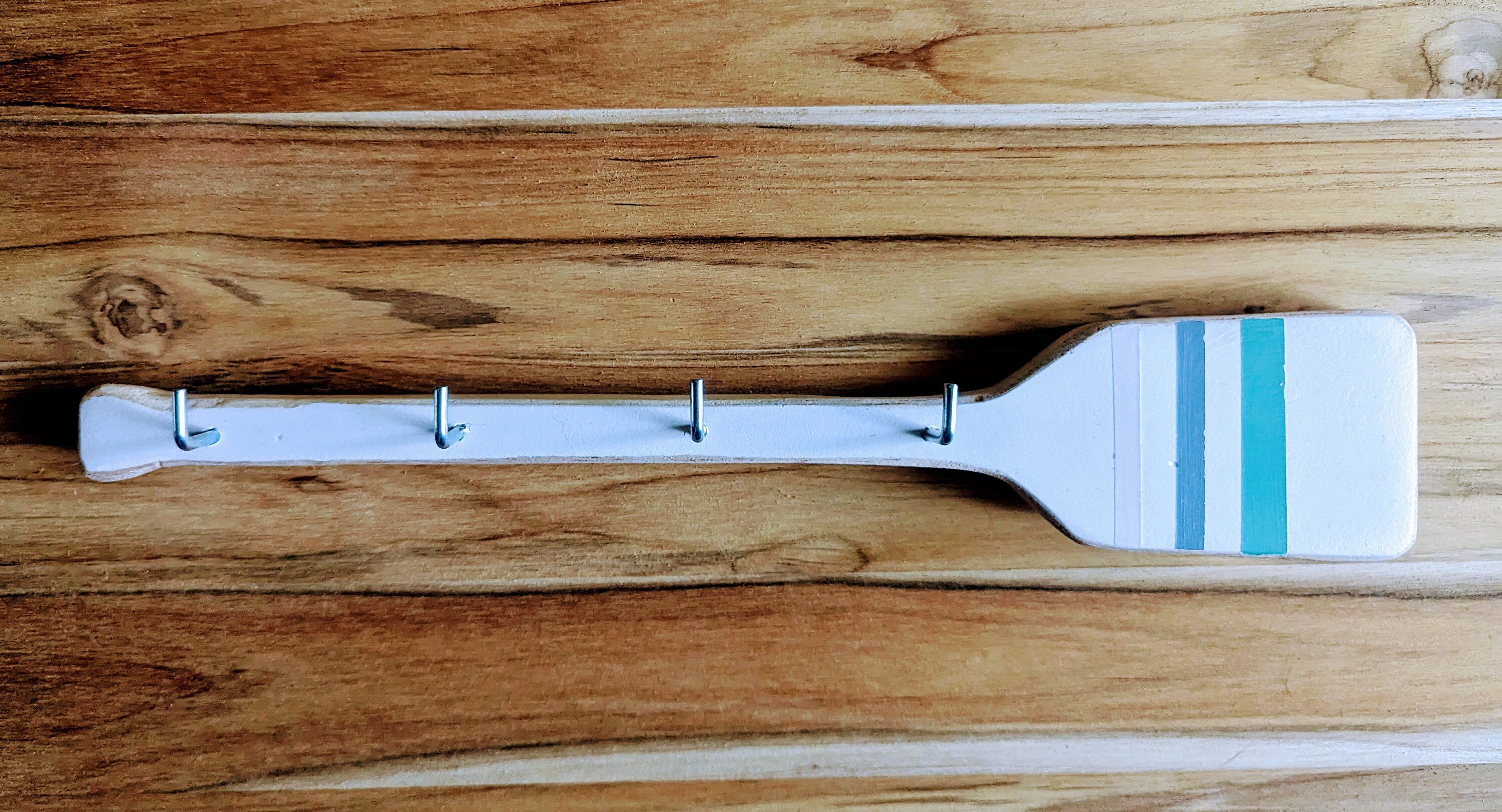 Reclaimed Wood Oar Key Holder Hooks, Entry, Organizer, Gift, Coastal ...