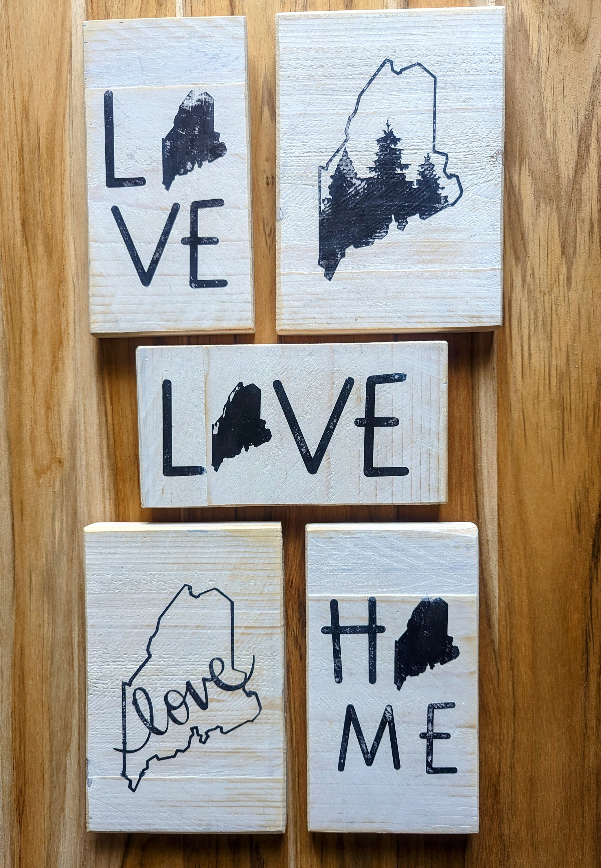 Reclaimed Wood Maine Wall Decor Signs, Home Decor, Gift, Wedding ...