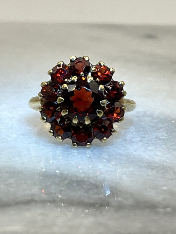 Vintage bohemian garnet cluster - Gem