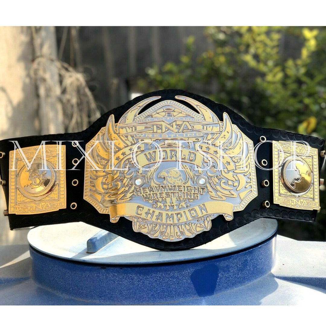 TNA Heavyweight Wrestling Championship Belt Title Zinc With Leather ...