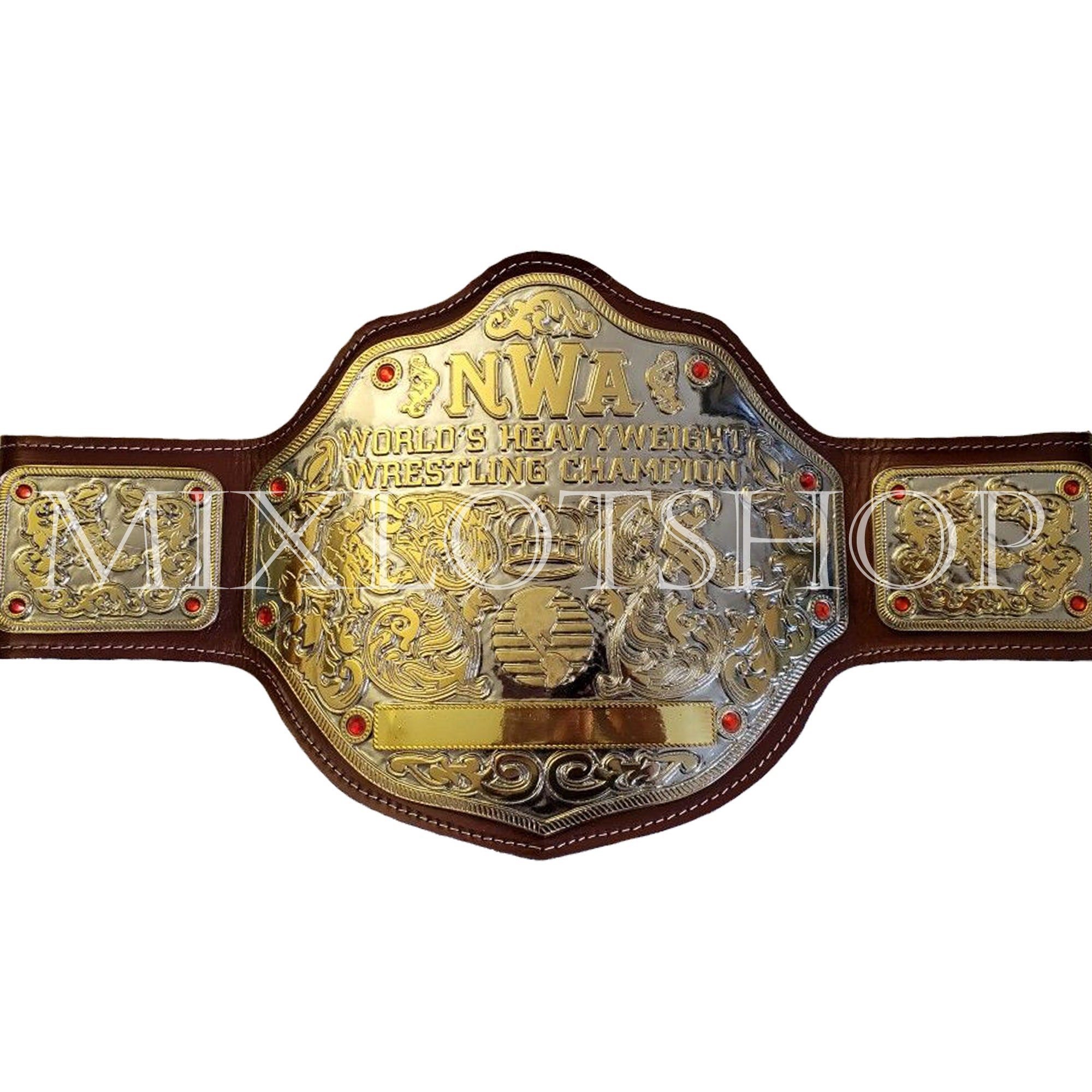 NWA Big Gold Heavyweight Champion Wrestling Belt Zinc Title - Etsy UK