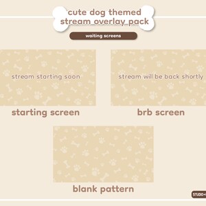 Cute Dog Themed Stream Overlay Pack beige - Etsy